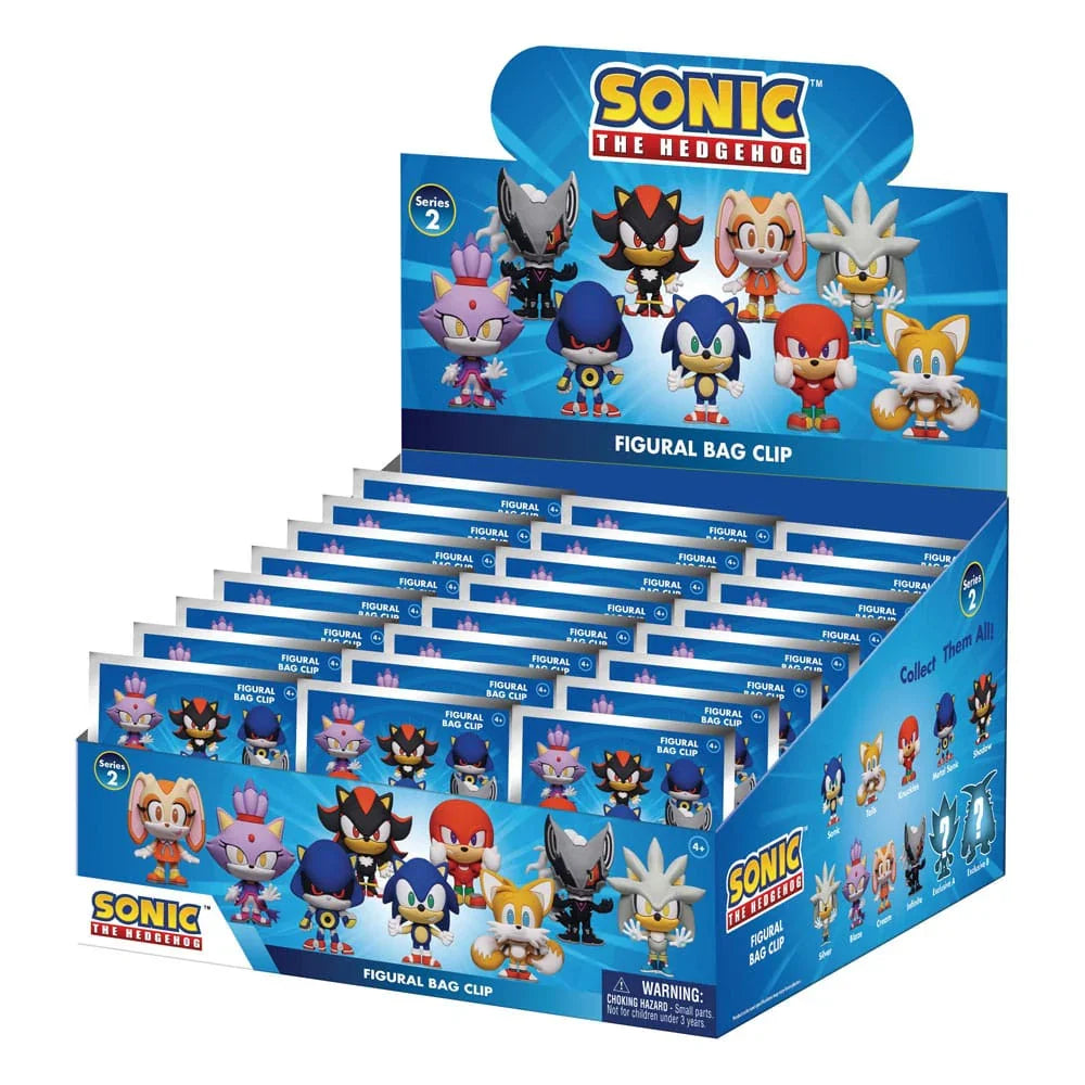 Sonic - The Hedgehog 3D PVC Bag Clips Serie 2 Display (24) – Nerdbutiken