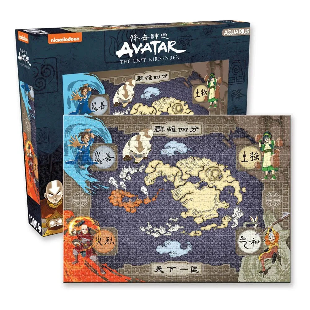 Avatar: The Last Airbender Pussel Karta - 1000 Bitar – Nerdbutiken